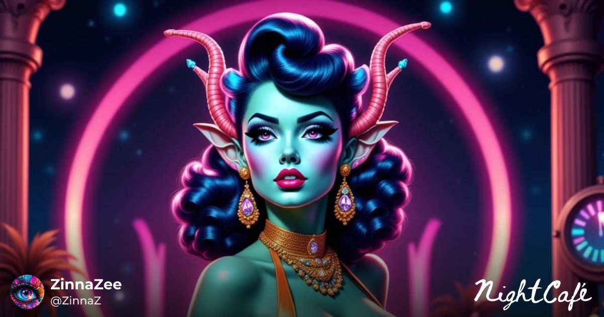 Neon Pin-Up Babe in Hyper-Detailed, High-Resolutio... - AI Art