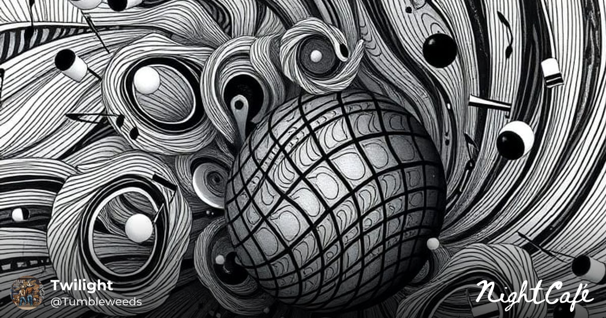 Zentangle Optical Illusion of Musical Notes