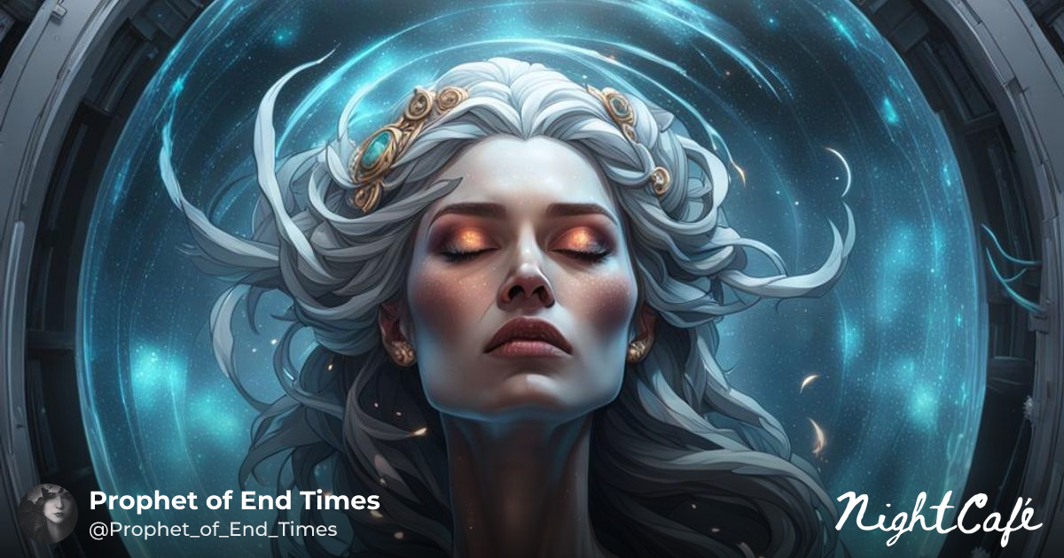 Stasis - Frozen Prophet in Cryostasis: A Digital Art Portrai...