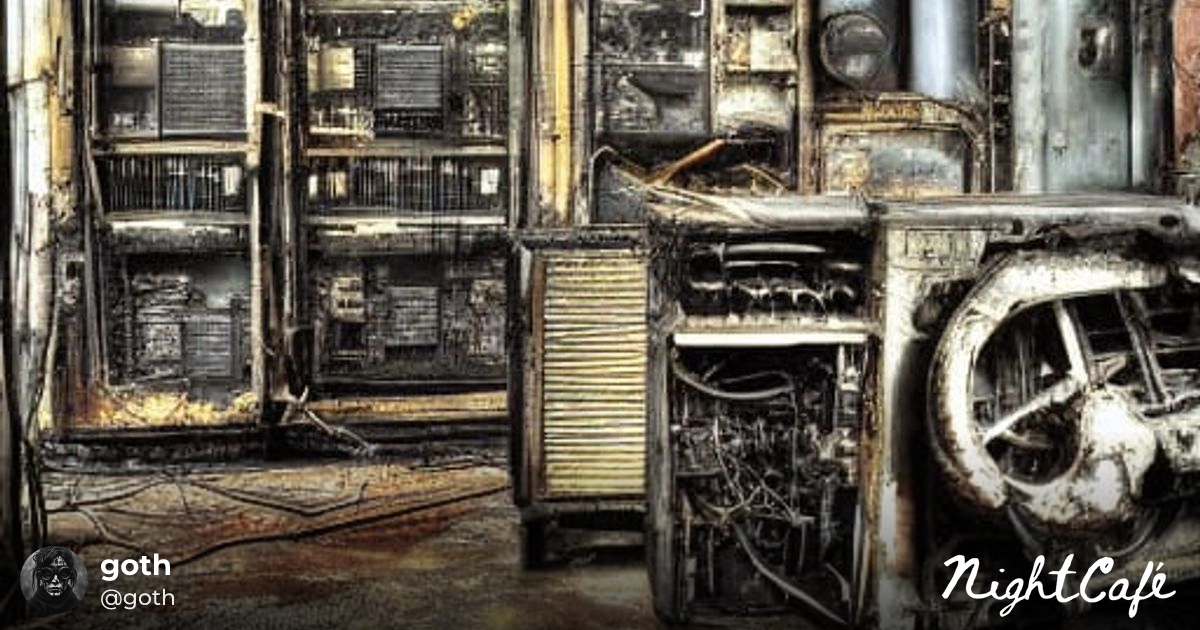 Industrial Art Gallery: ENIAC in Cyborg Style - AI Art
