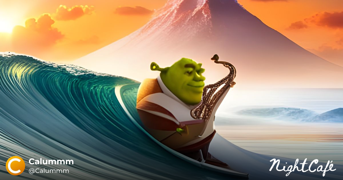 Shrek - on a whim and a wave - Shrek Surfing with Saxophone:...
