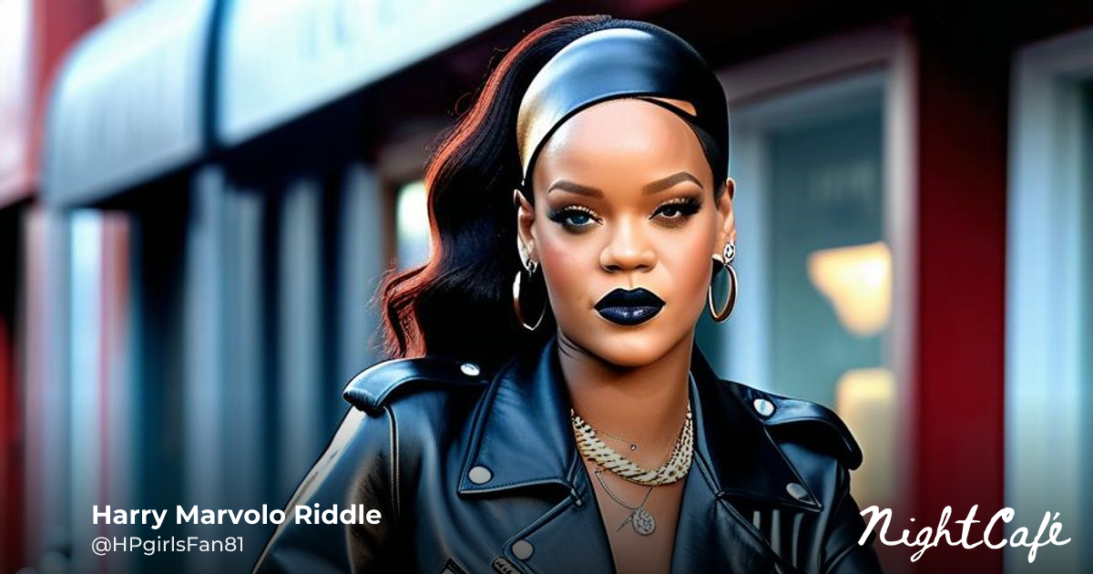 Rihanna as 1960s Biker Girl, Ultrarealistic Portra... - AI Art