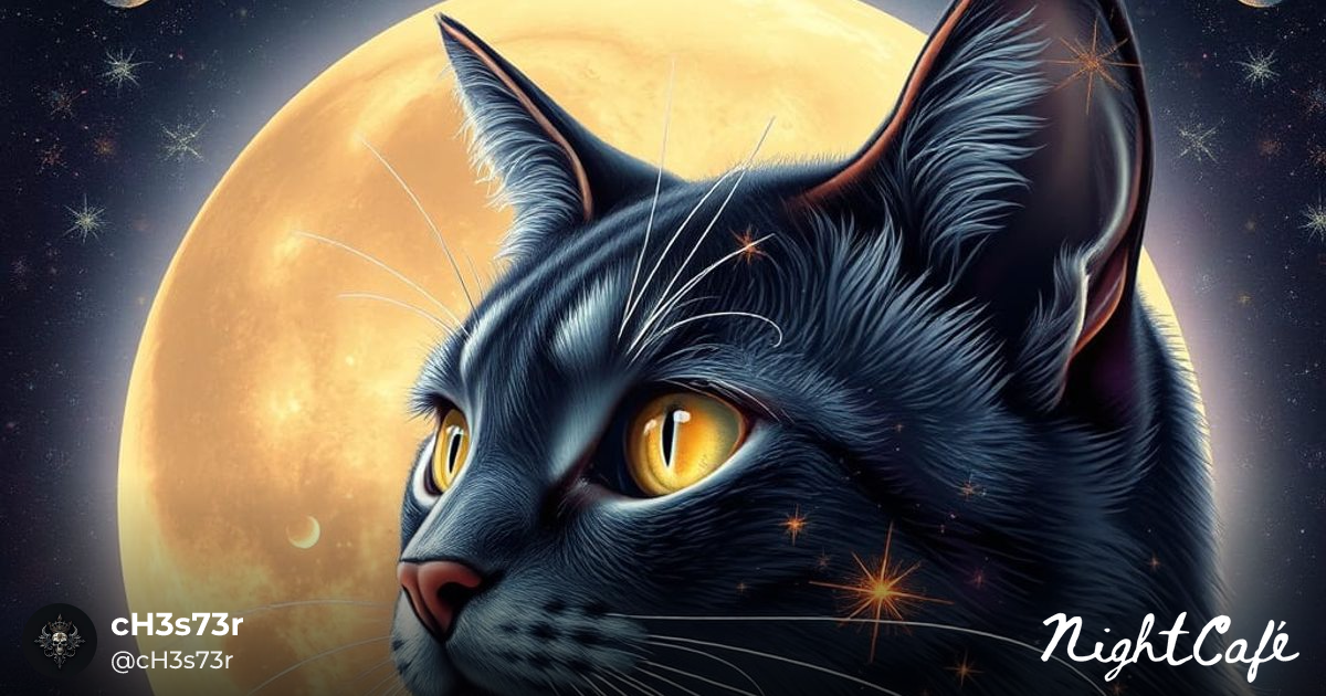 stellar cat - Celestial Feline in Astral Splendor