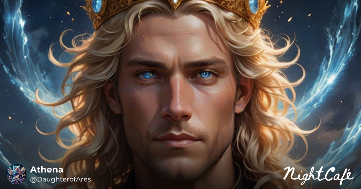 Aether, God of Brightness Portrait with Golden Lig... - AI Art