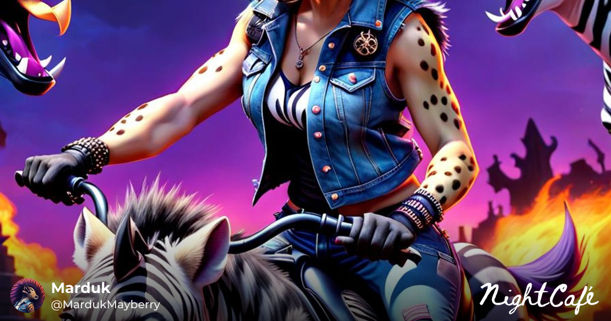 WTF - Furry Hyena Rides Hellfire Zebra Through Graveyard