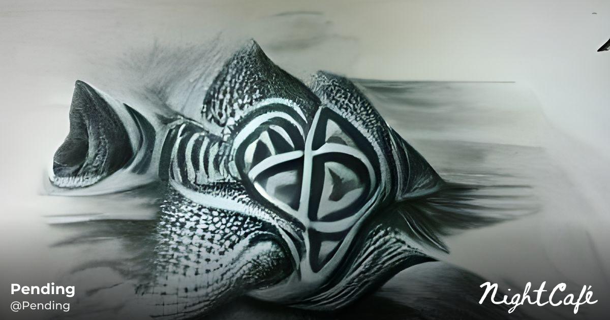 Celtic knot Fish - Intricate Celtic Knot Fish Charcoal Drawi...