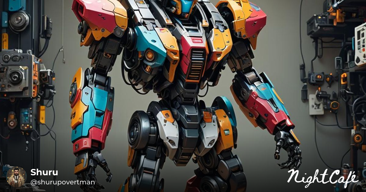 Mecha Robot - Colorful Mecha Robot Toy by Burdisio, Wood & B...