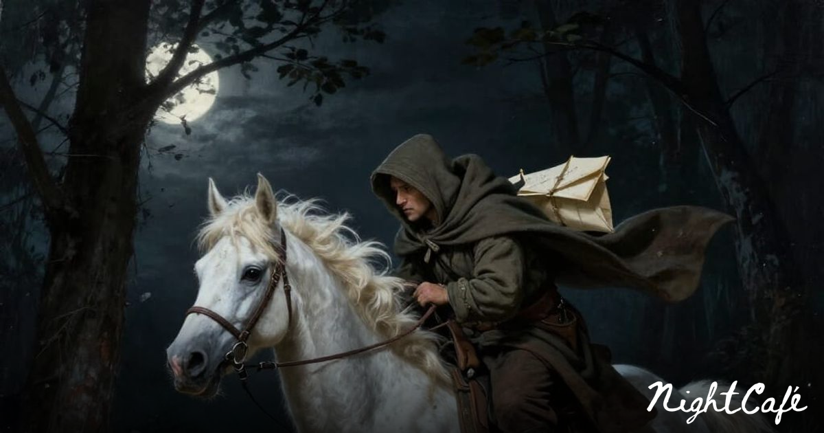 Swift Pack Animal Gallops Through Moonlit Forest P... - AI Art