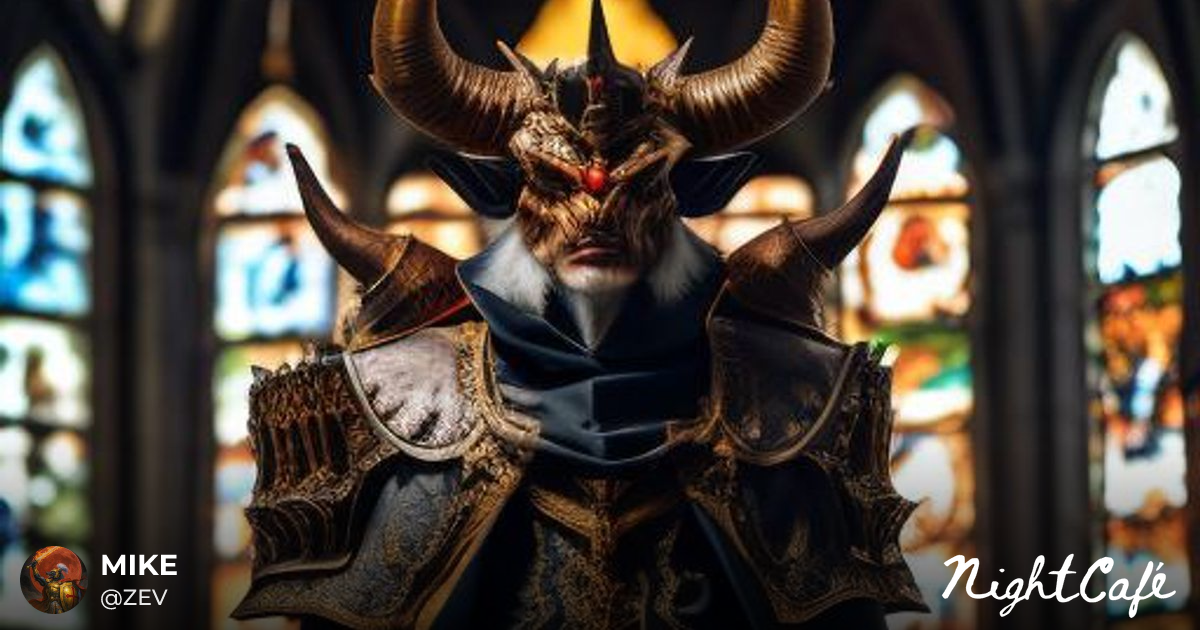 Demonic Priest Delivers Sermon in Crowded Church - AI Art