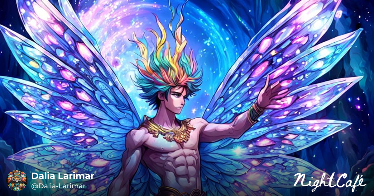 Divine Fairy Dances in Psychedelic Grotto: Manga S... - AI Art