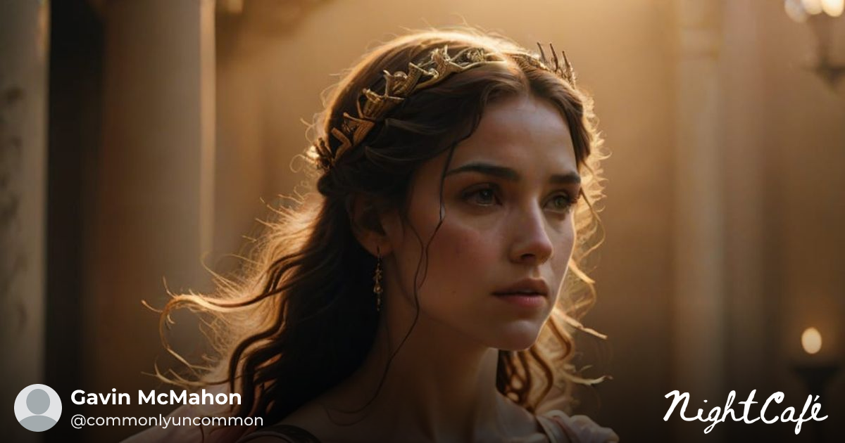 Hyperrealistic Portrait of Aphrodite in Pink Toga,... - AI Art