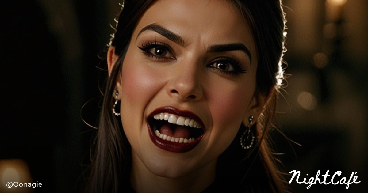 Sultry Vampire Queen in Dark Fantasy Style - AI Art