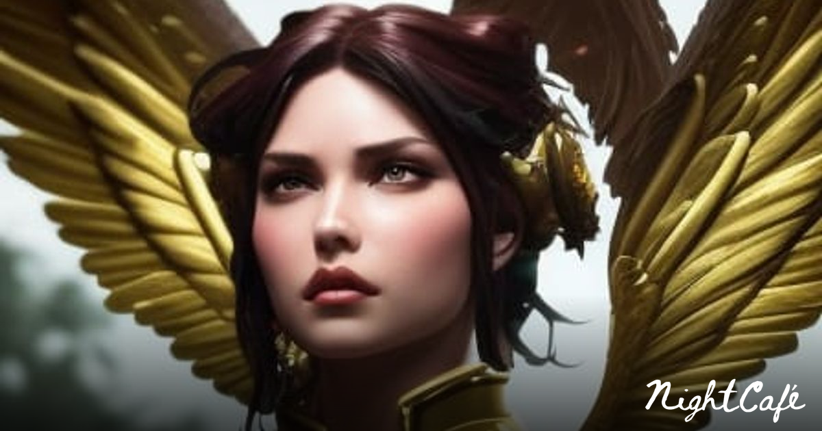 Fallen Angel Portrait with Dynamic Lighting - AI Art