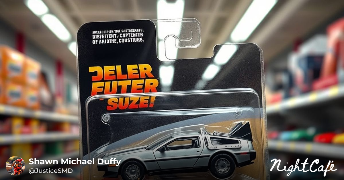 A 1:64 Scale Diecast DeLorean Time Machine In A Blister Pack