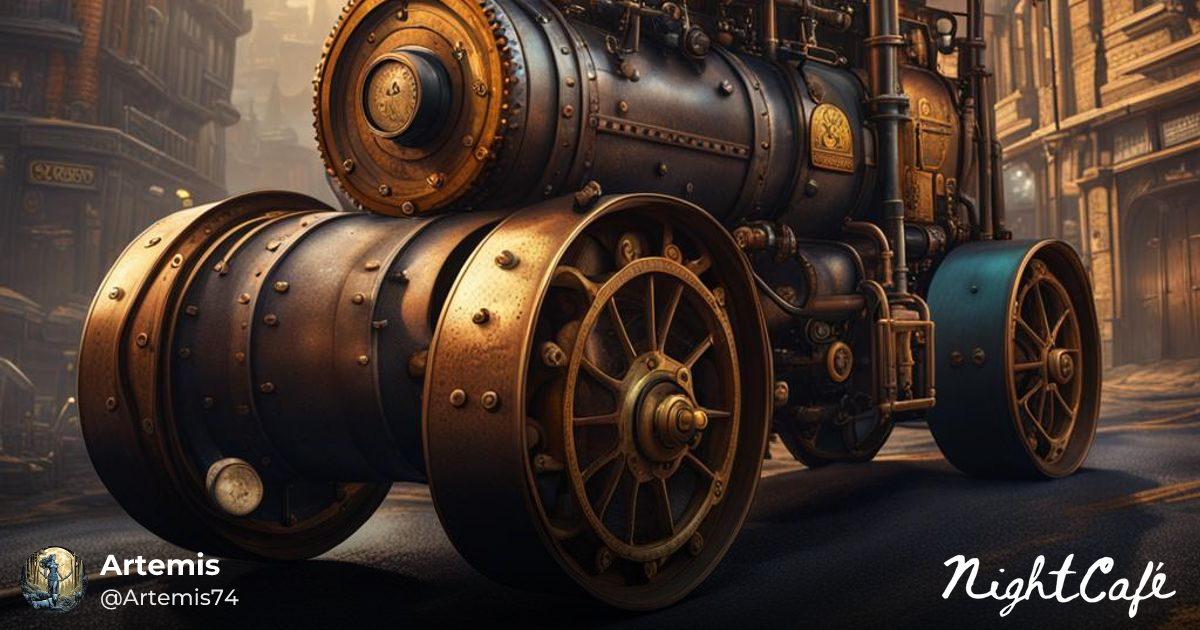 Steampunk steamroller - Steampunk Steamroller Flattening th...