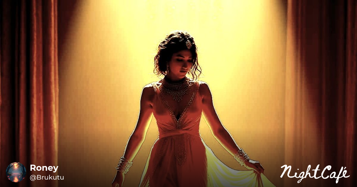 Cleopatra Dancing with a Veil - AI Art