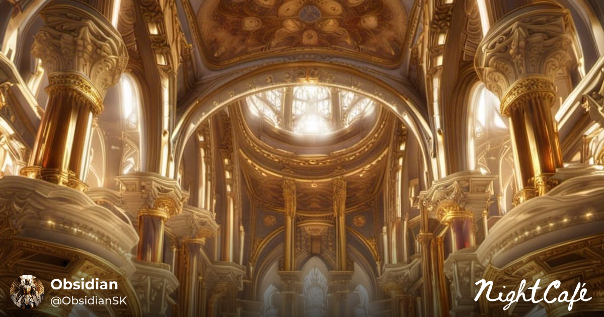 Heaven’s Halls - Luminescent Marble Hall with Golden Throne ...