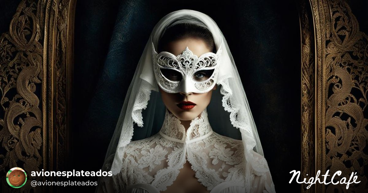 Mysterious Bride - Gorgeous Masked Woman in Artful Lace, Inf...