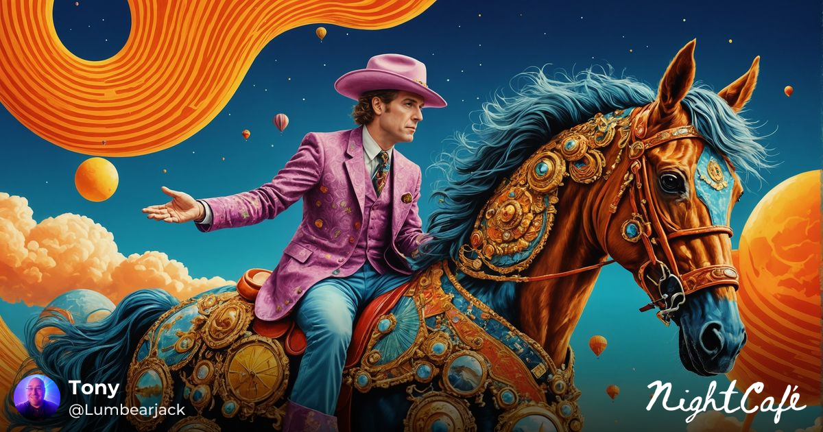 Goodbye Horses - Surreal Weirdcore Scene in Digital Illustra...