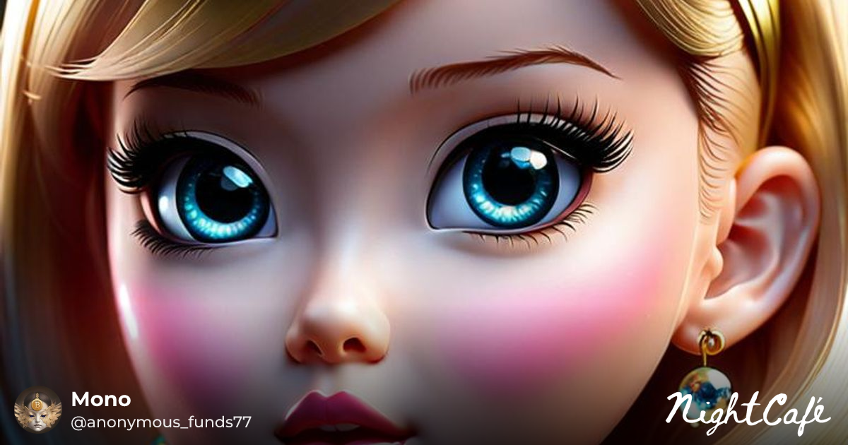 Portrait of an adorable chibified dolll