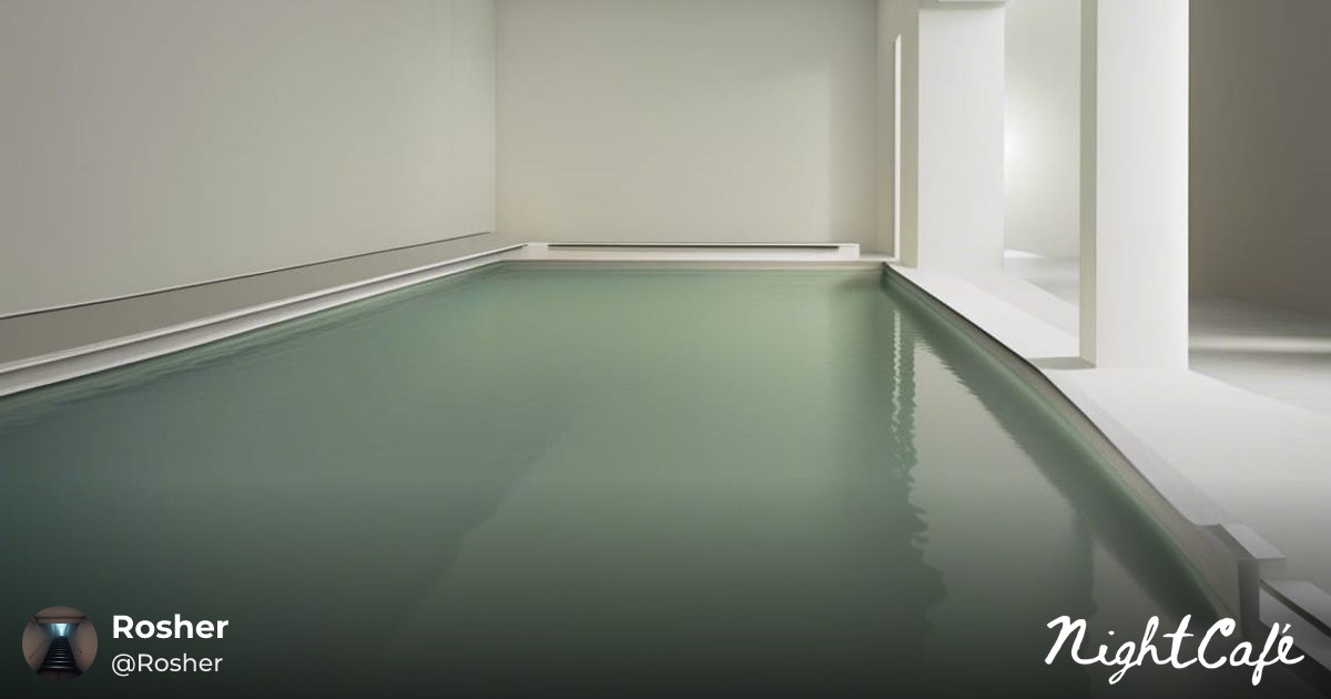 Liminal pool room #2 - Eerie Liminal Space with Water Pools