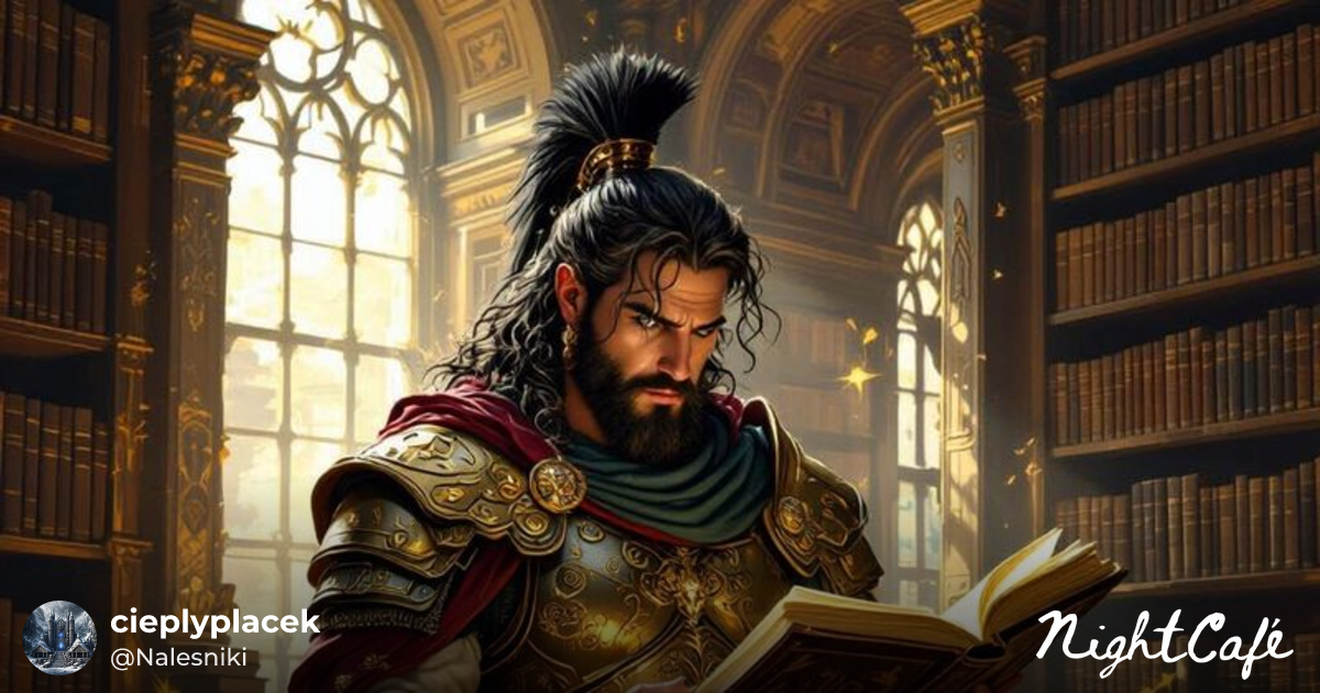 Centaur Scholar in Alexandria Library, Baroque Sty... - AI Art