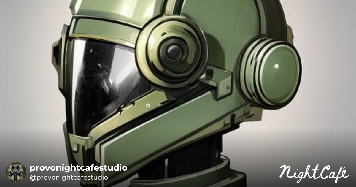 Soviet-Era Robot Helmet Vector Art - AI Art