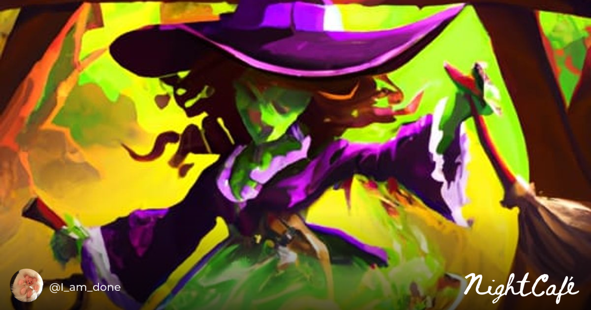 Witch - Masked Witch Dancing in Shady Hut