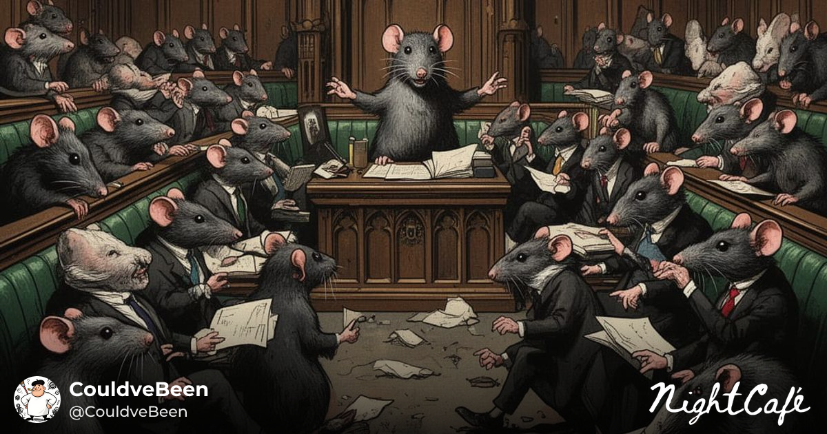 Vermin on the Front Bench - Rats Replace Politicians in Goth...