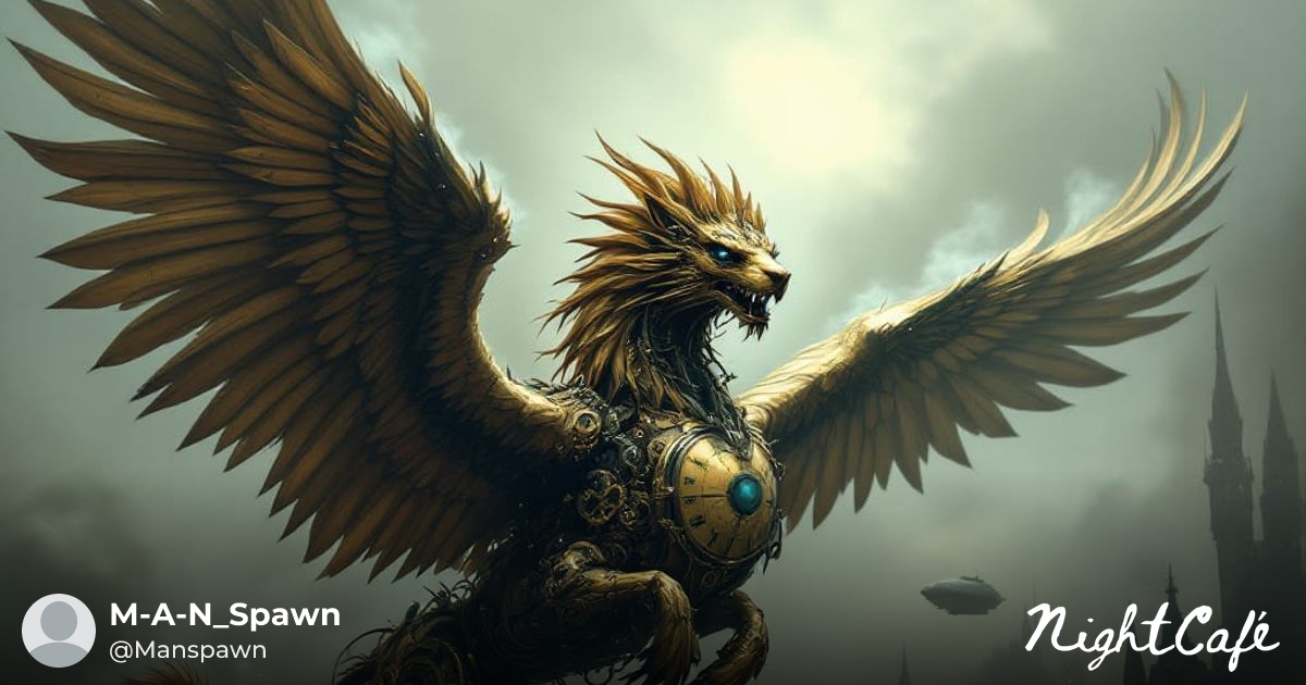 Steampunk Griffin in the Skies - Steampunk Griffin in the Sk...