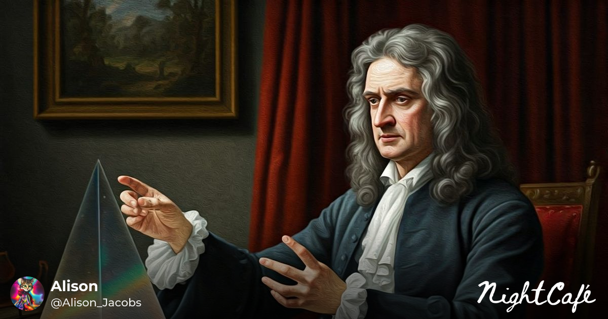 Newton's Prism: Light Refraction in Oil Painting S... - AI Art