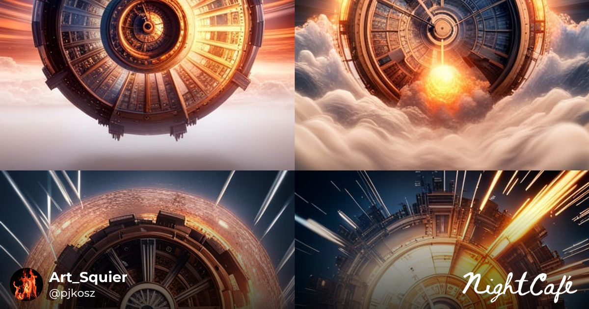 crazy clock series - Exploding Clock Face in Space: Detailed...