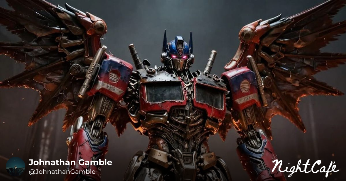 Optimus 666 - Demonic Angelic Transformer in Dark Realism