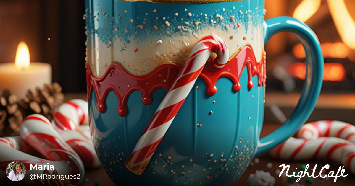 Hyperrealistic Holiday Mug Scene with Vibrant Deta... - AI Art
