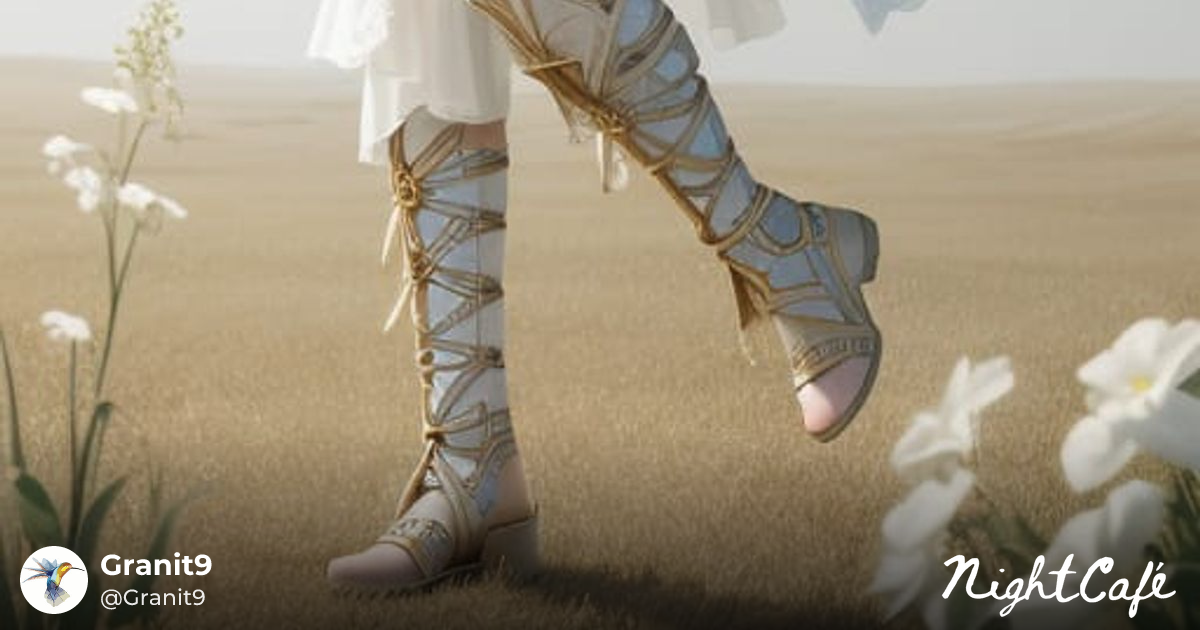 Heavenly Gladiator Boot in Soft Focus with Gentle ... - AI Art