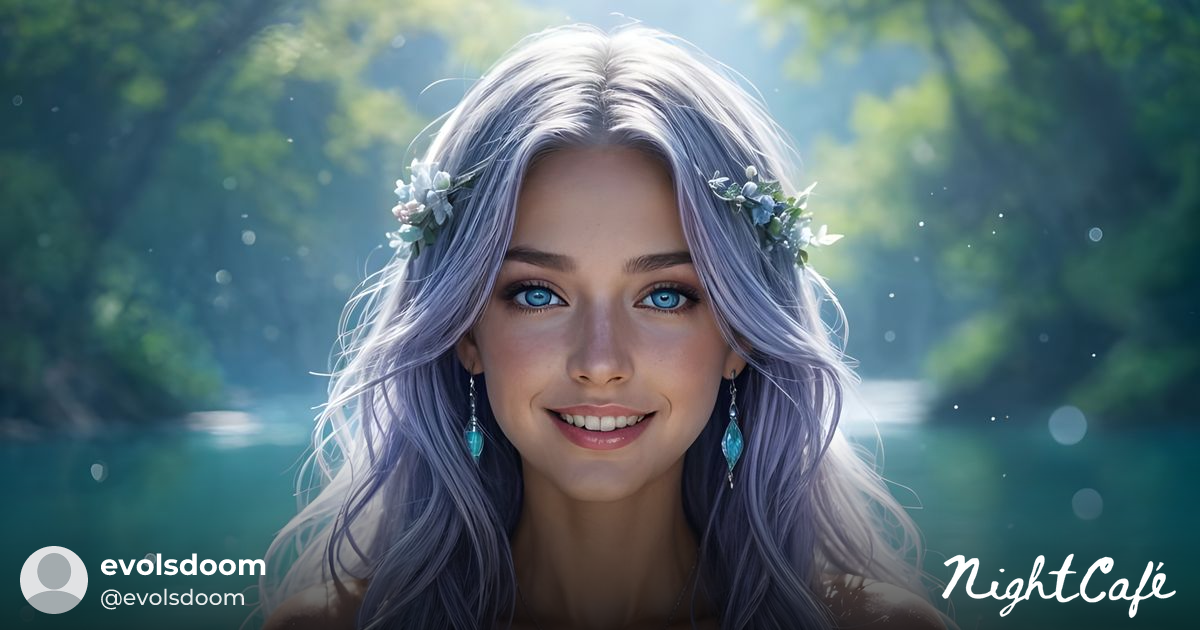 Water Nymph V2 - Ethereal Water Nymph Emerges from Crystal L...