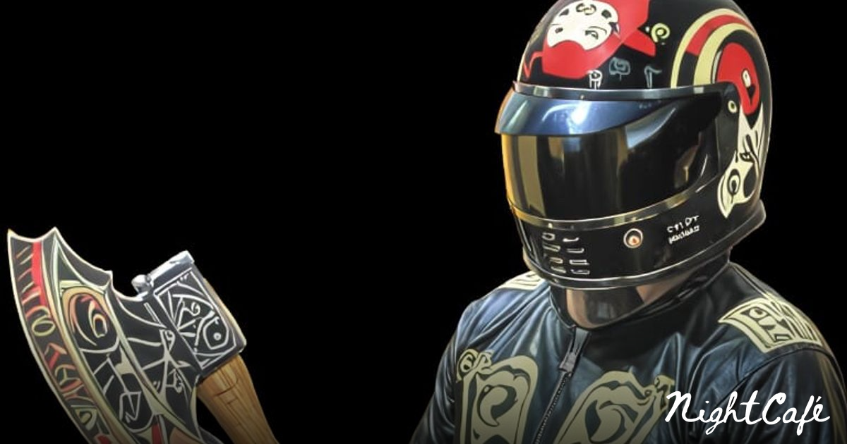 Psychedelic Desert Warrior in Leather Armor with A... - AI Art