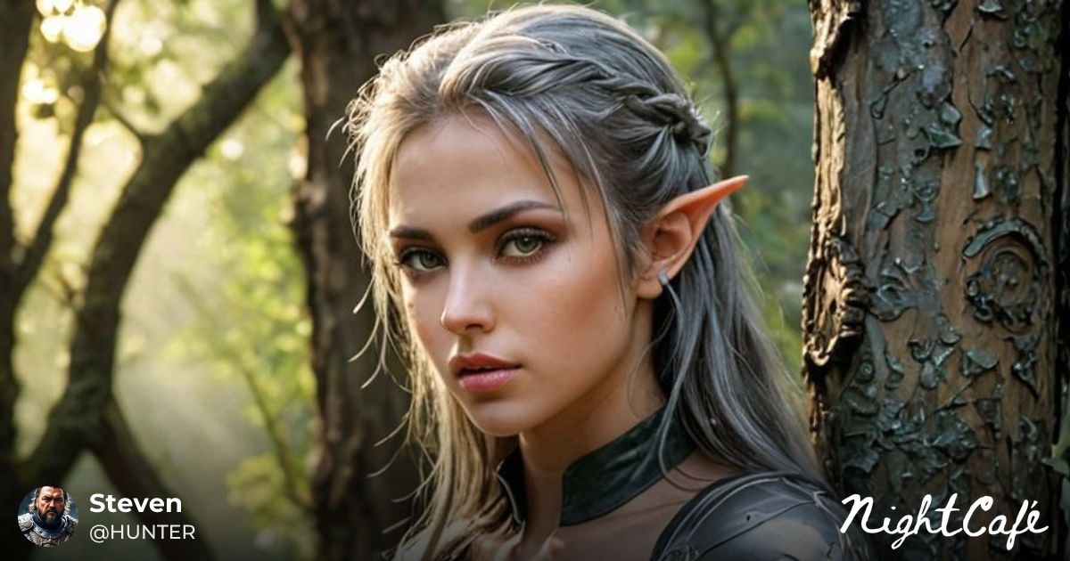 d&d style gorgeous female elf character wearing green leather corset ...