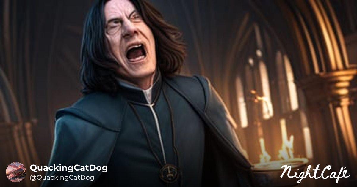 Severus Snape Screaming in Regret after Dumbledore's Murder