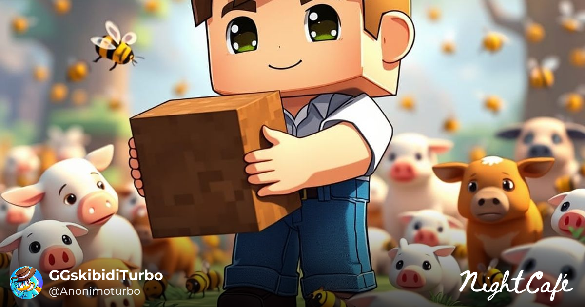 Minecraft in reallife - Chibi Steve Holds Dirt Block in Vib...