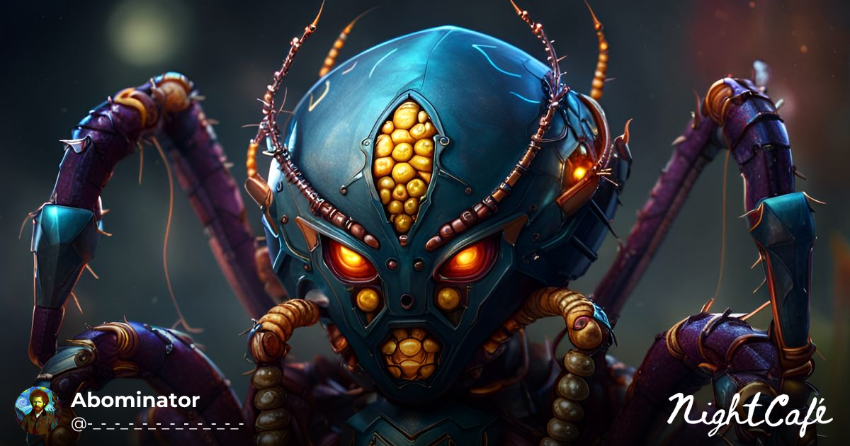 Alien spider cyborg - Arachdroid: Corn-Legged Cyborg Spider...