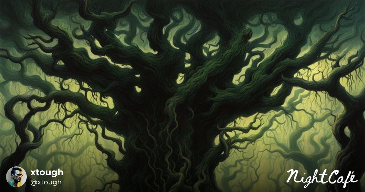 Eldritch Forest Horror in Surrealist Style - AI Art