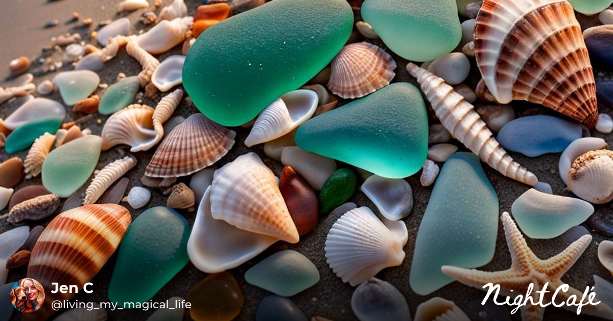 Sea Treasures! - Hyperrealistic Sea Glass and Shells at Suns...