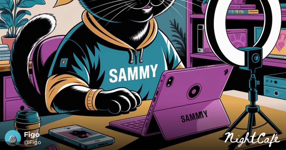 Sammy as a Gen Z content creator - Gen Z Cat Content Creator...