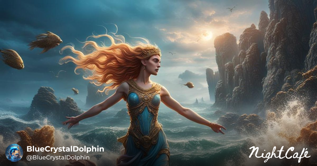 Aphrodite bursting from the sea - Aphrodite Rising: Detailed...