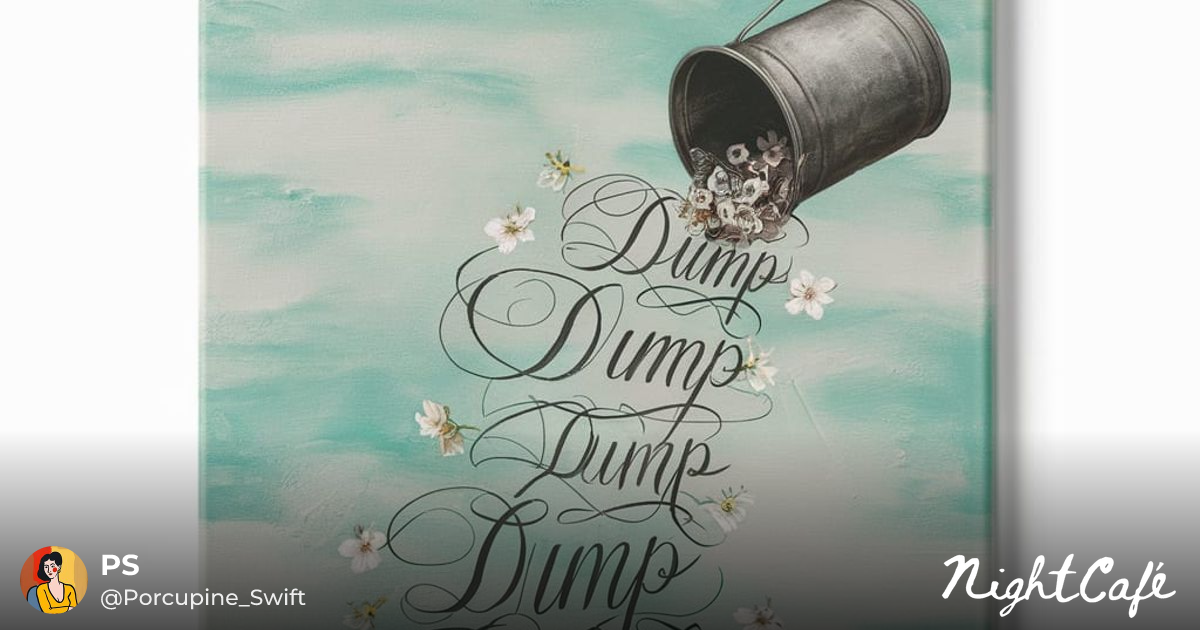 "Dump" in beautiful calligraphy - Calligraphic Letters Flowi...