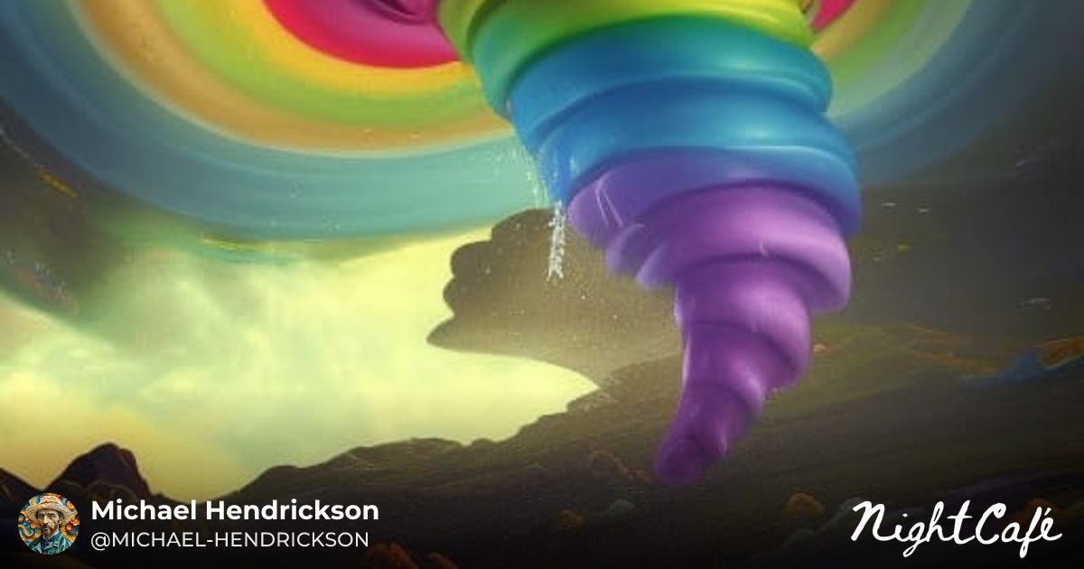 Rainbow Funnel Cloud Tornado - Rainbow Funnel Cloud Tornado:...