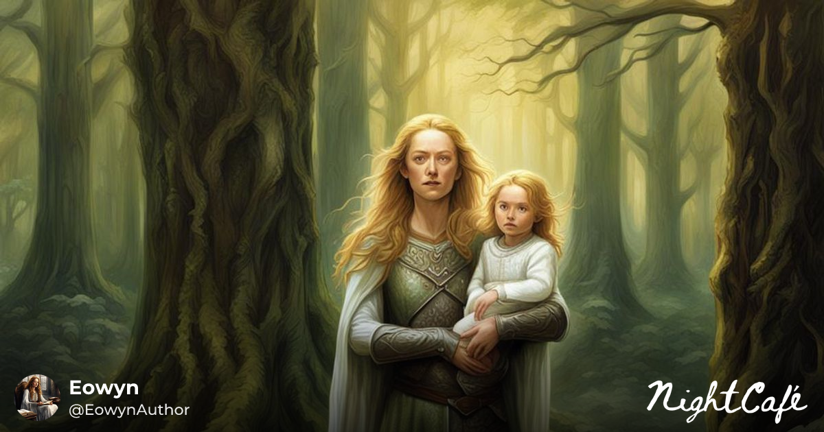 Eowyn and Elboron - Eowyn and Her Son in John Howe Style