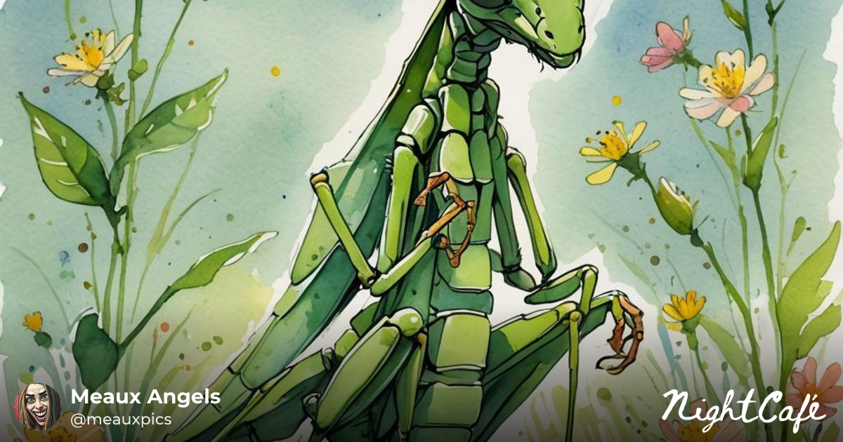 chibi PRAYING MANTIS IN SPRING illustration by Quentin Blake, Shel ...