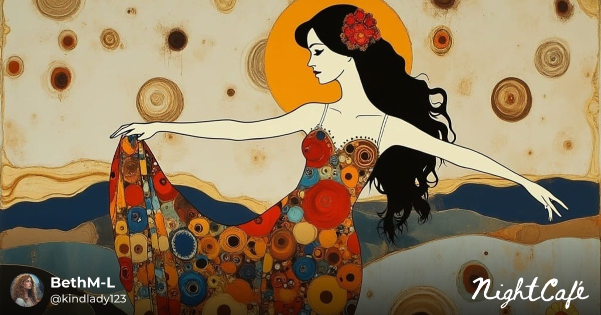 An exquisite, avant-garde illustration of Venus the Maiden dancing ...